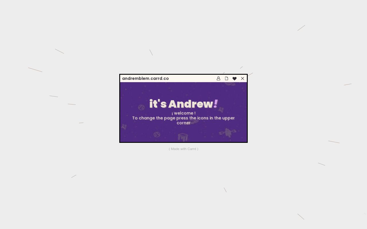 Andrew's carrd!